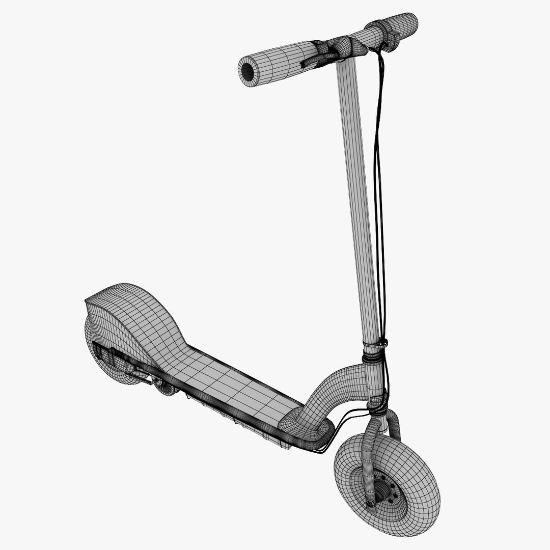 electric scooter 3d model