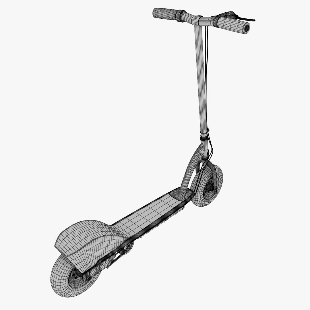 electric scooter 3d model