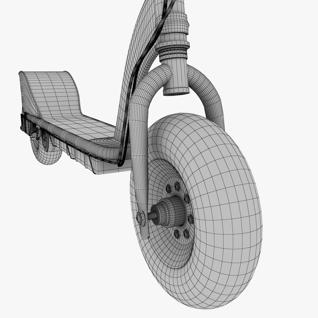 electric scooter 3d model