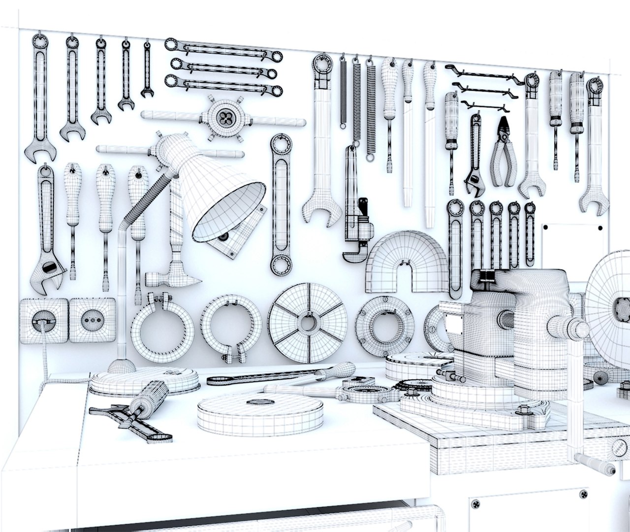 3D Workbench And Garage Tools - Collection 4 Model - TurboSquid 1862906
