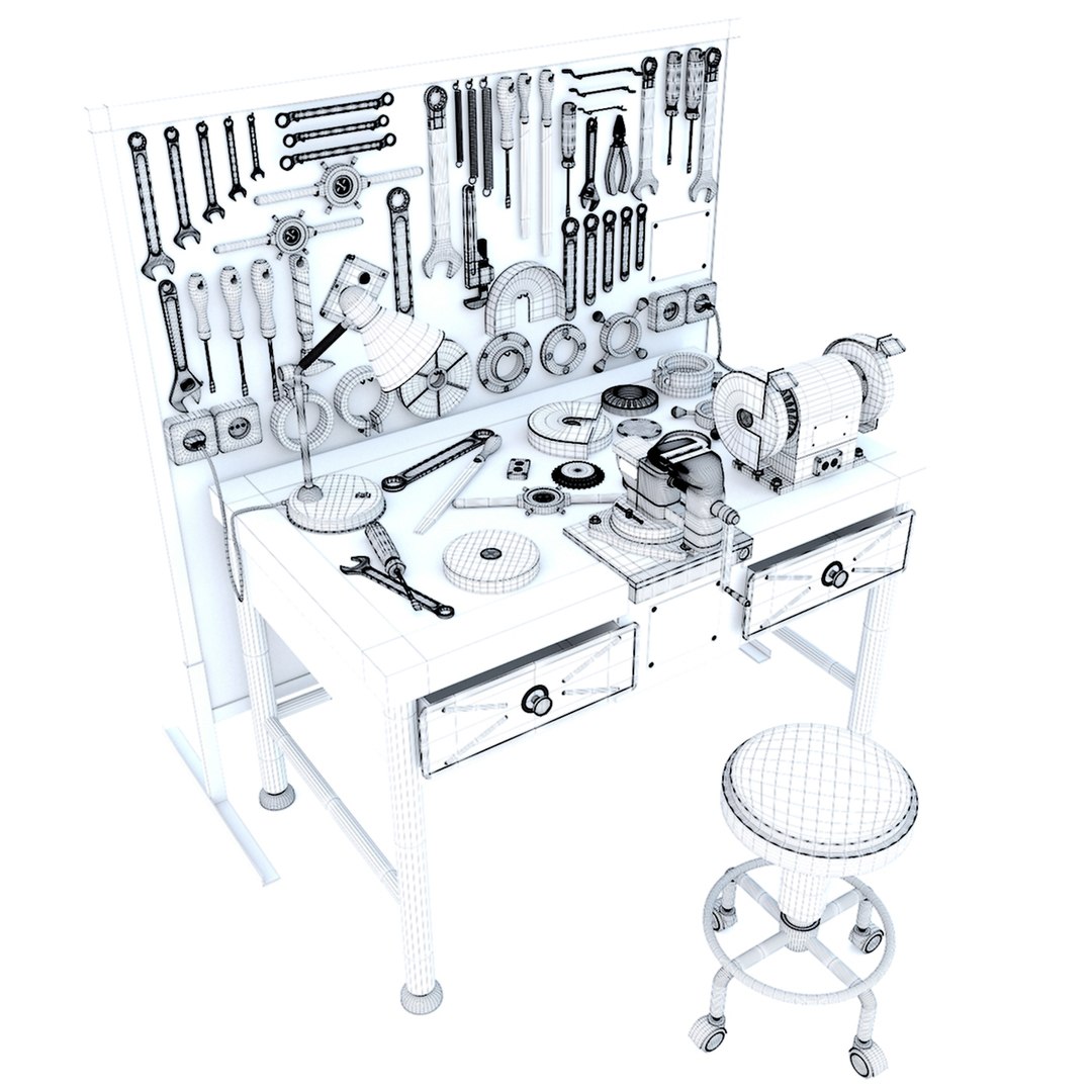 3D Workbench And Garage Tools - Collection 4 Model - TurboSquid 1862906