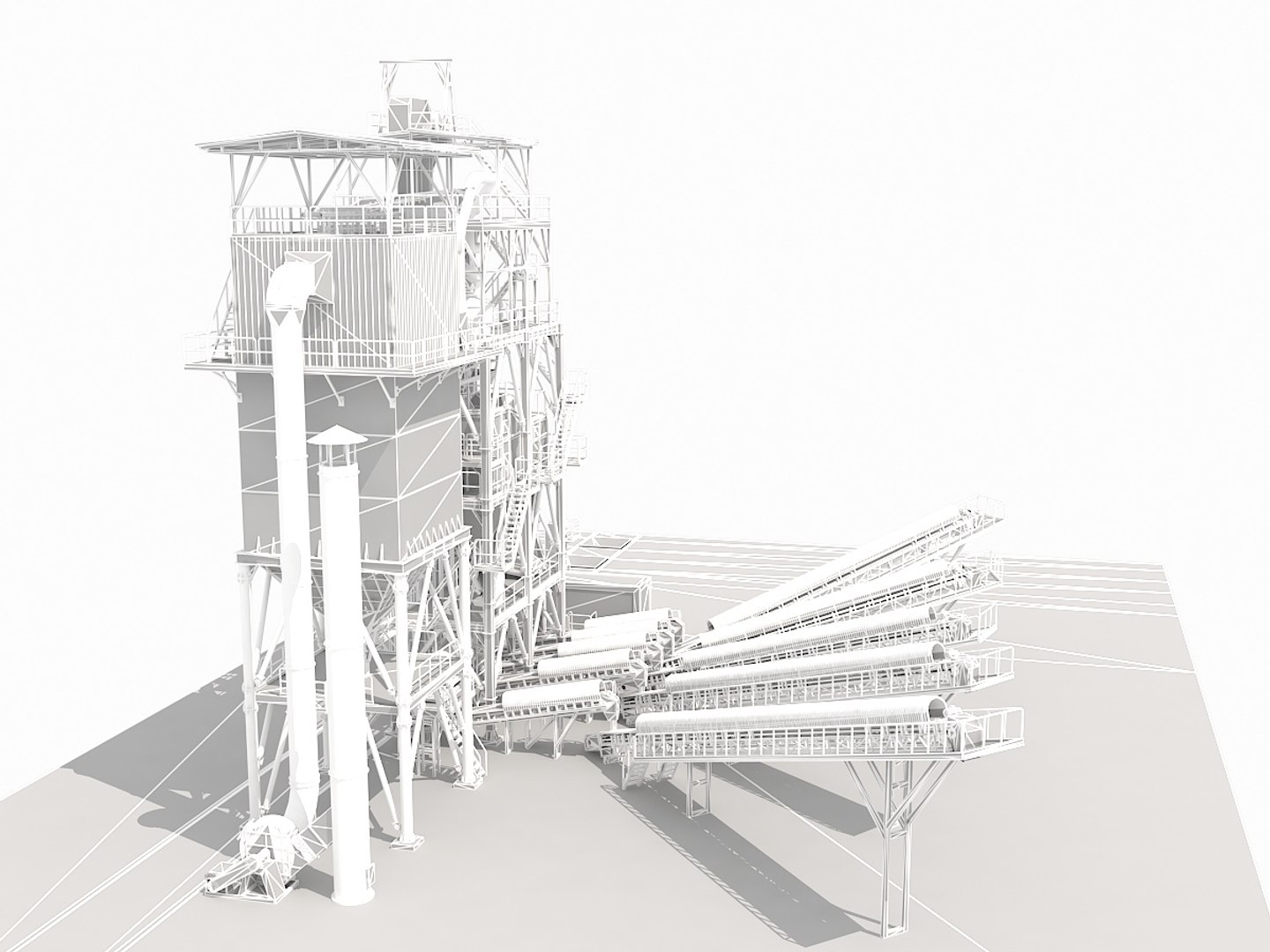 Asphalt Mixing Plant 3D Model - TurboSquid 1948327