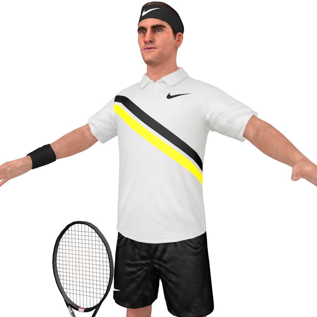 3D Roger Federer Racket Model - TurboSquid 1298046