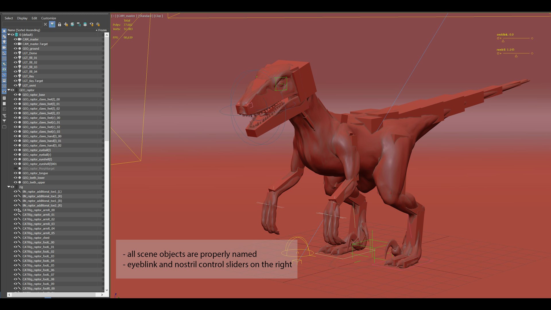 Max Raptor Arnold Zbrush