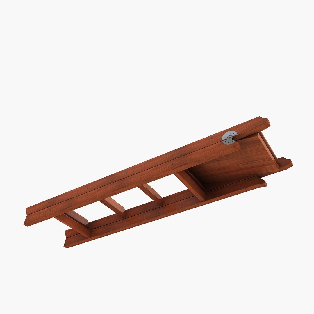 Wooden Folding Ladder 3d Max