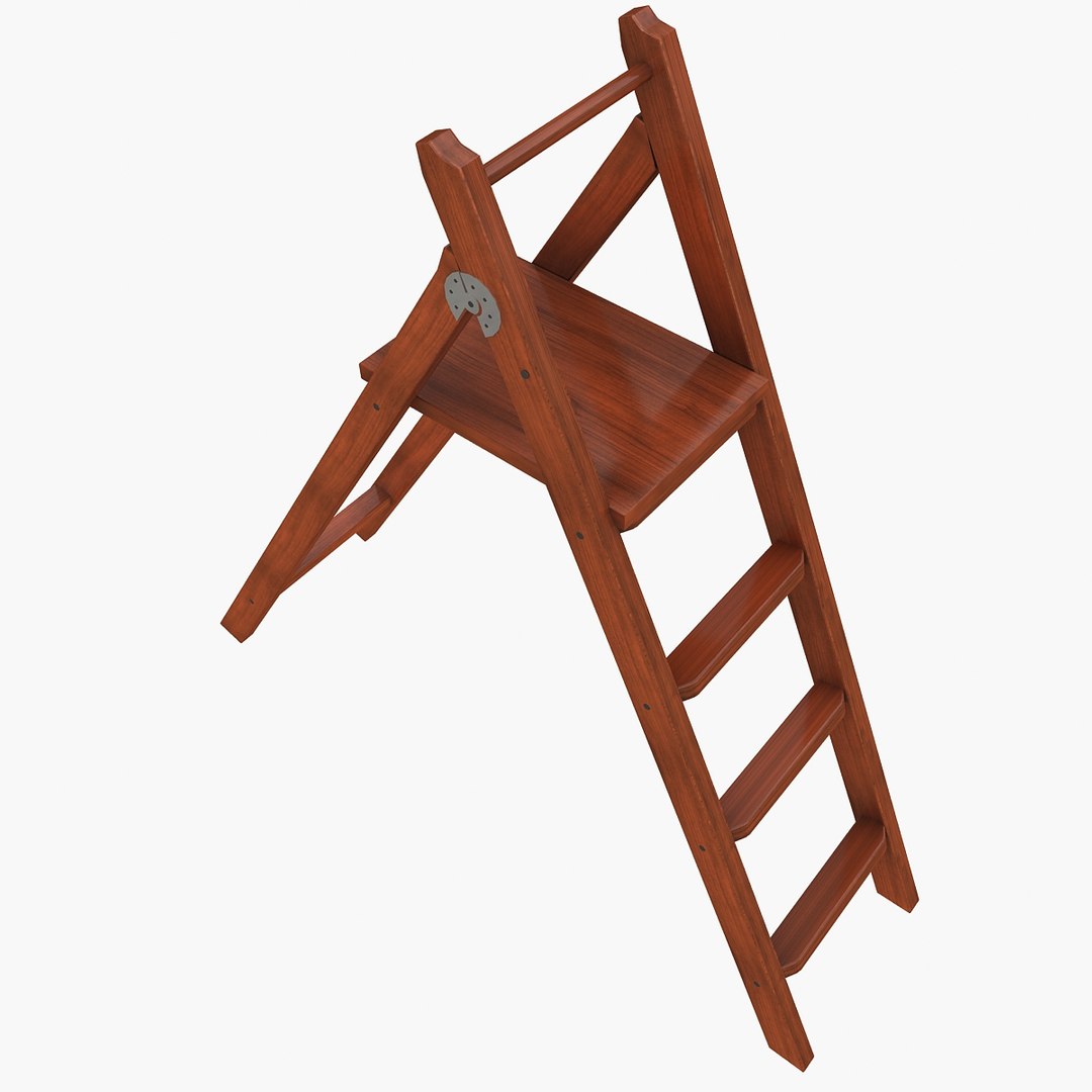 Wooden Folding Ladder 3d Max