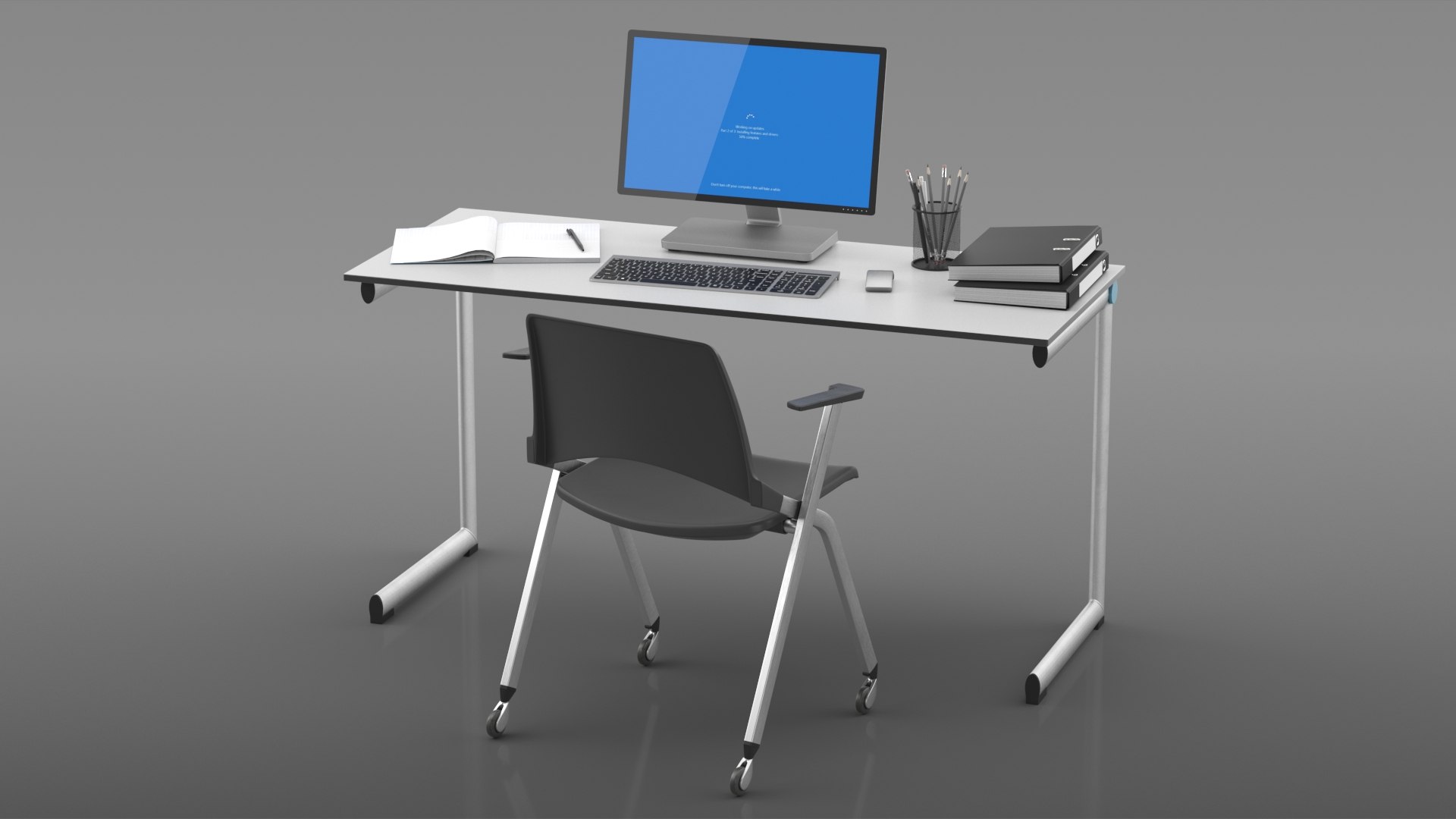 3D Realistic Office Desk Staff - TurboSquid 1486032