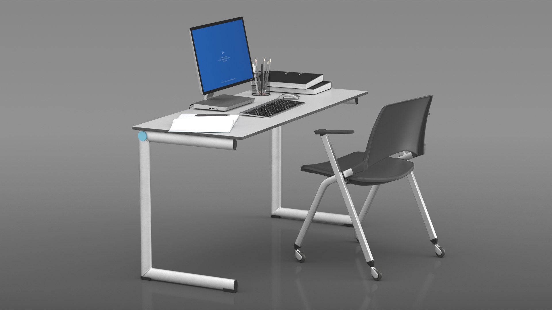 3D Realistic Office Desk Staff - TurboSquid 1486032