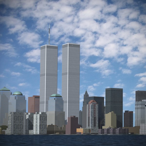 3d model twin towers world trade
