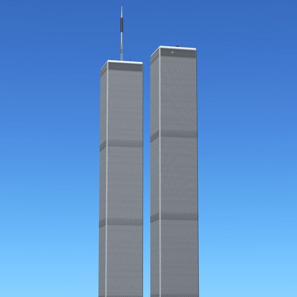 3d model twin towers world trade