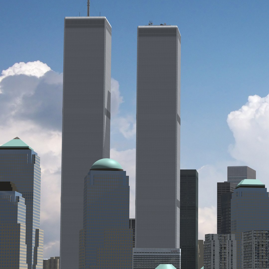 3d model twin towers world trade