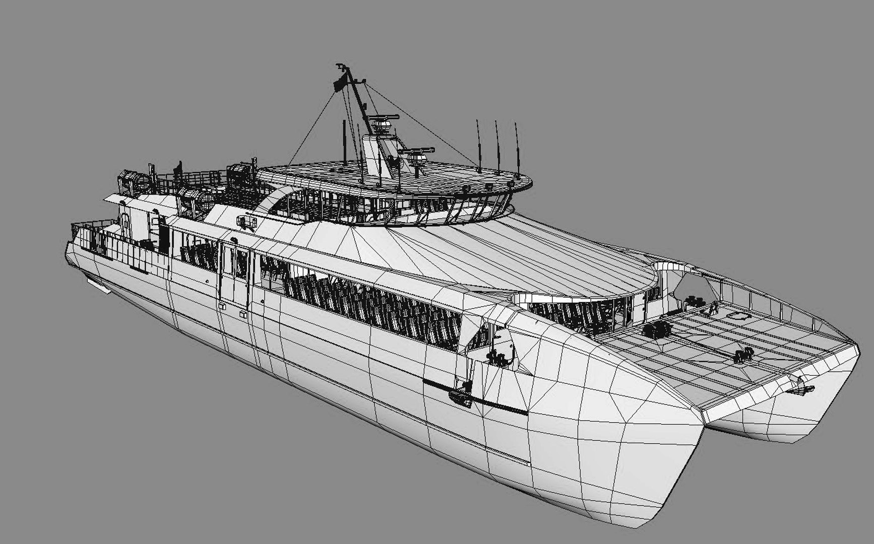 3D Red Jet 7 Ferry Model - TurboSquid 1668545