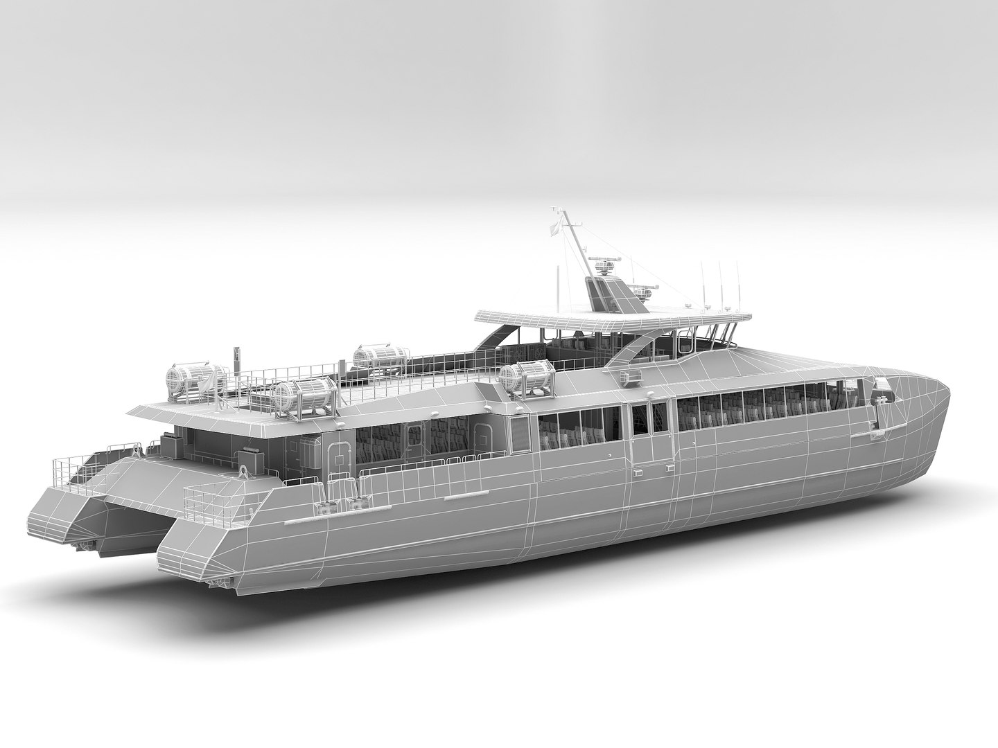 3D red jet 7 ferry model - TurboSquid 1668545