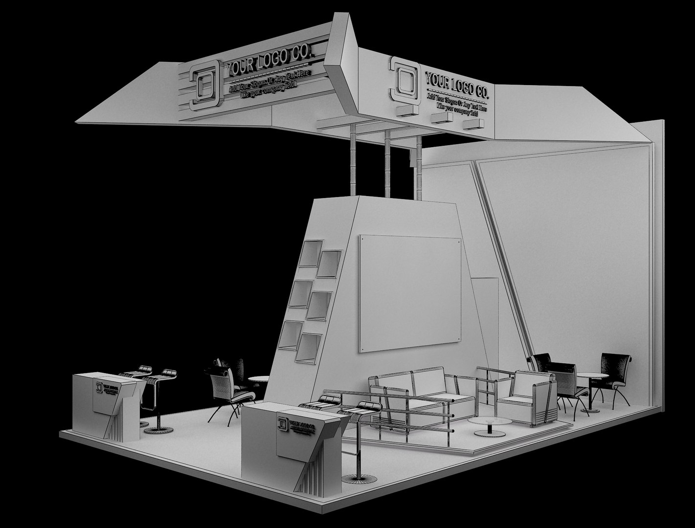 3D Booth Exhibition Stand A636 - TurboSquid 1982834