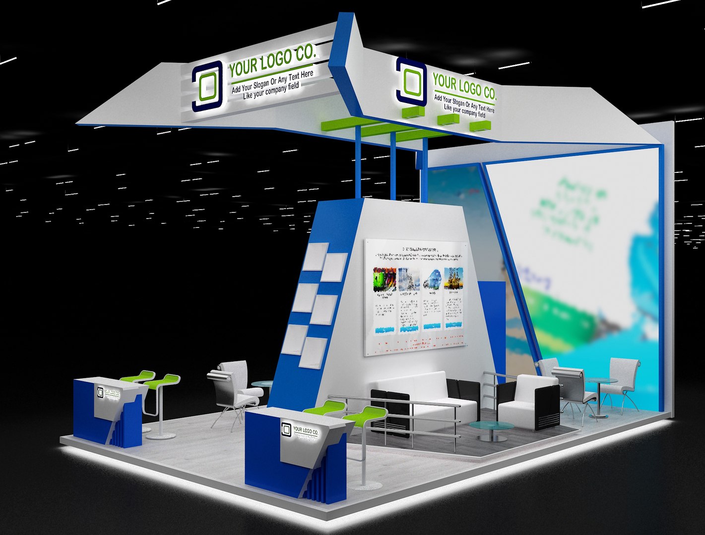 3D Booth Exhibition Stand A636 - TurboSquid 1982834