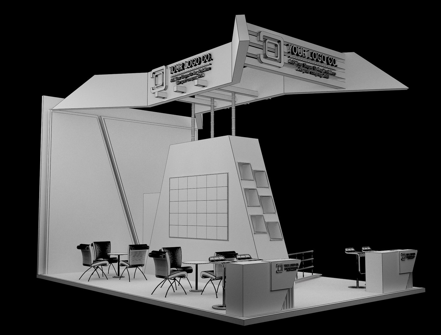 3D Booth Exhibition Stand A636 - TurboSquid 1982834