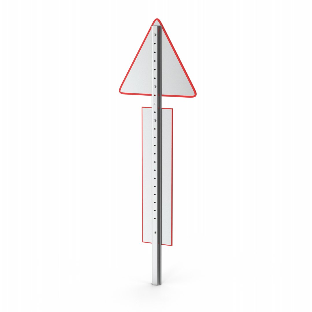 Level Crossing Without Gate Or Barrier Road Sign model - TurboSquid 2104566