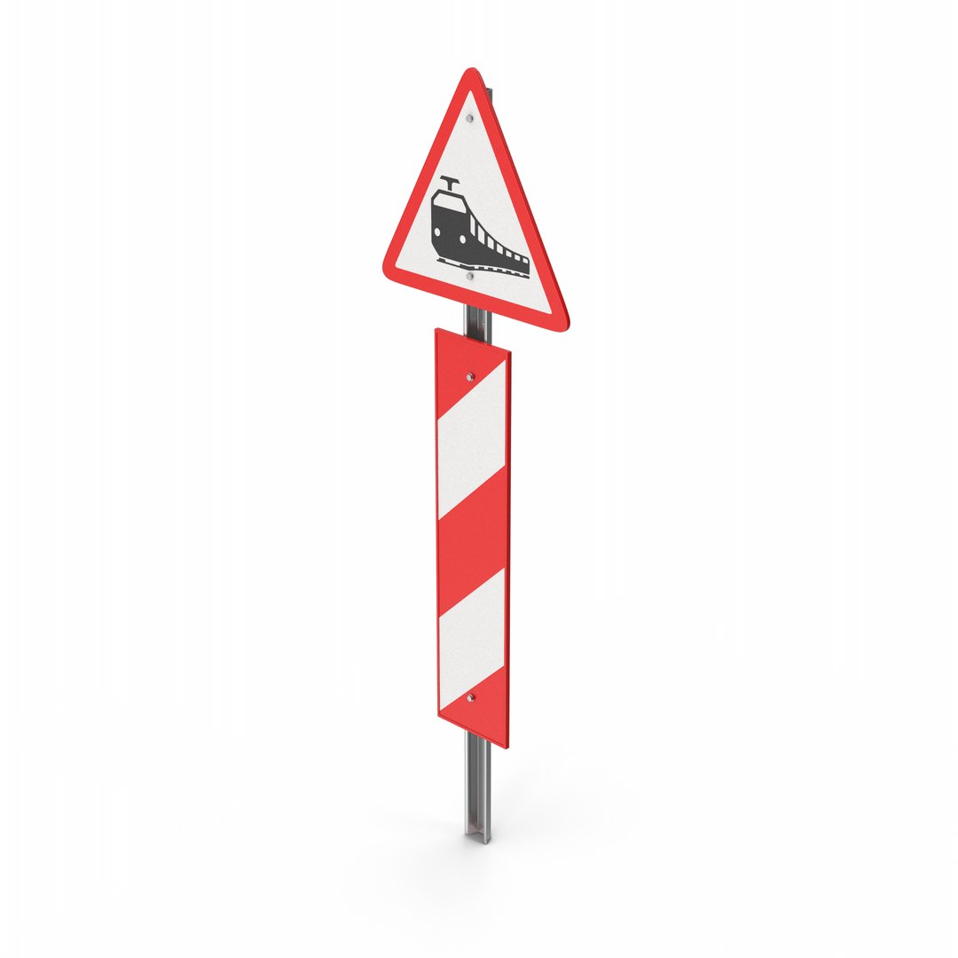 Level Crossing Without Gate Or Barrier Road Sign model - TurboSquid 2104566