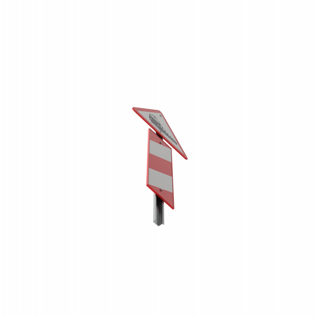 Level Crossing Without Gate Or Barrier Road Sign model - TurboSquid 2104566