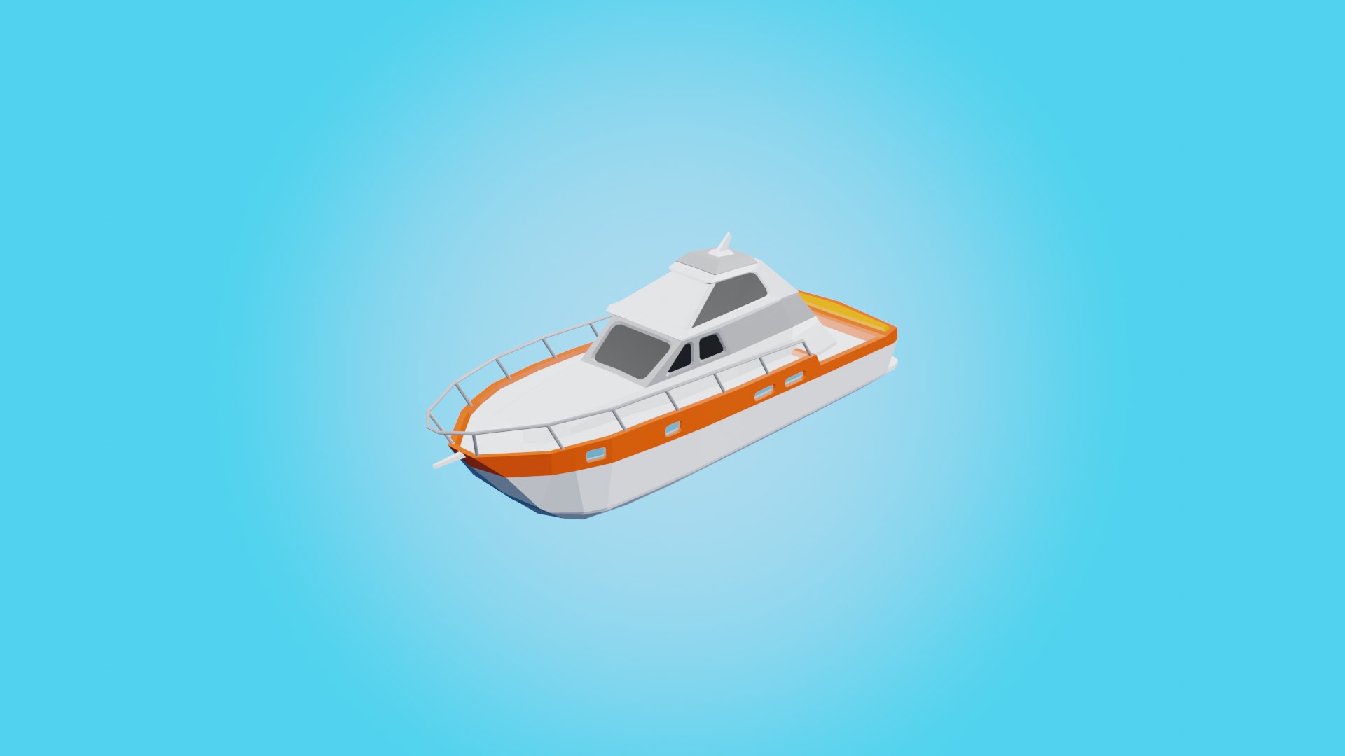 3D Low Poly Motor Boat Model - TurboSquid 1915828