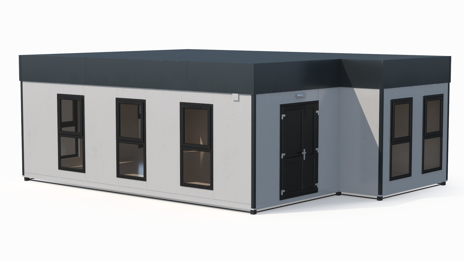 3D Modern Commercial Modular Building - TurboSquid 2180102