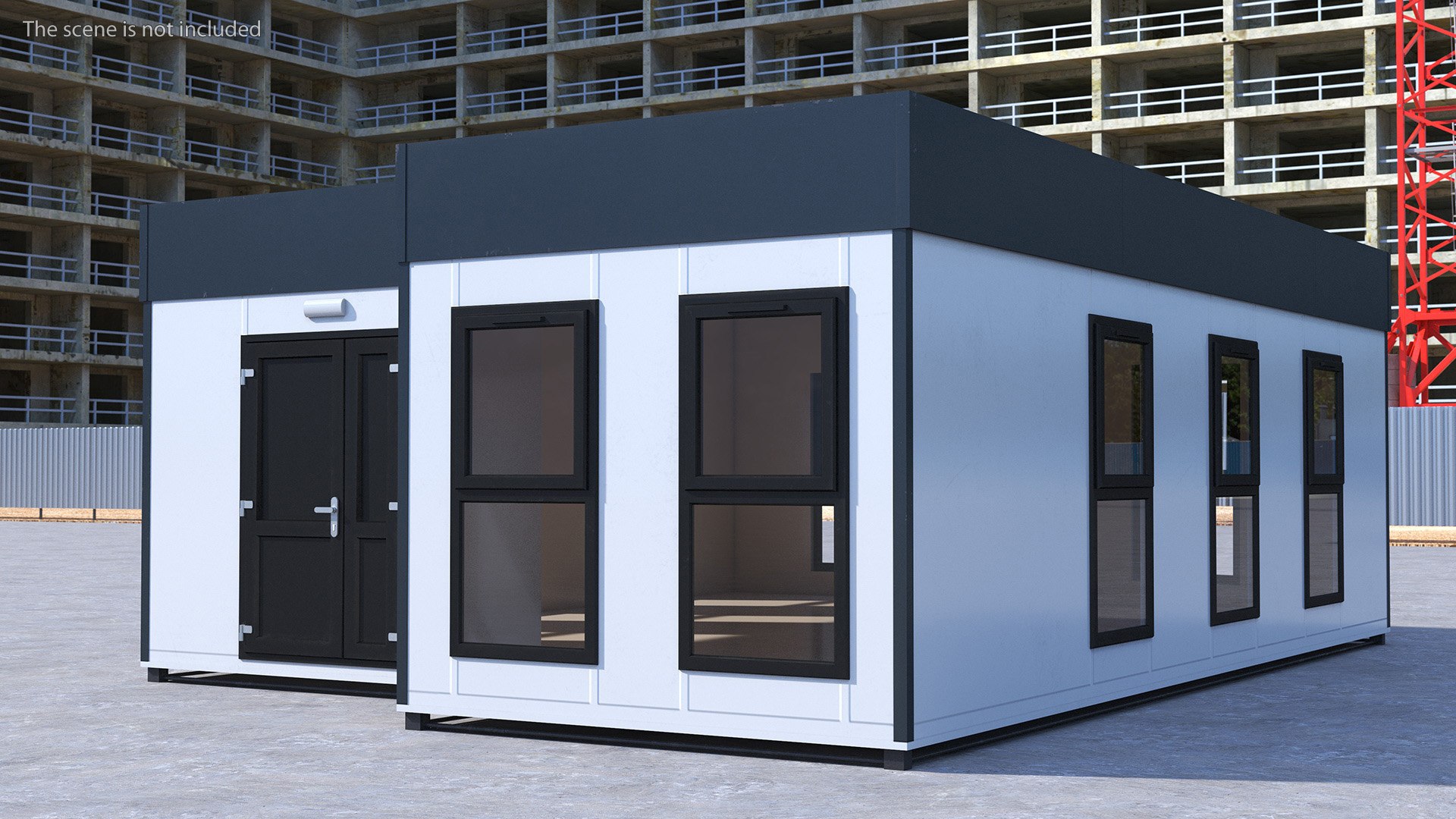 3D Modern Commercial Modular Building - TurboSquid 2180102
