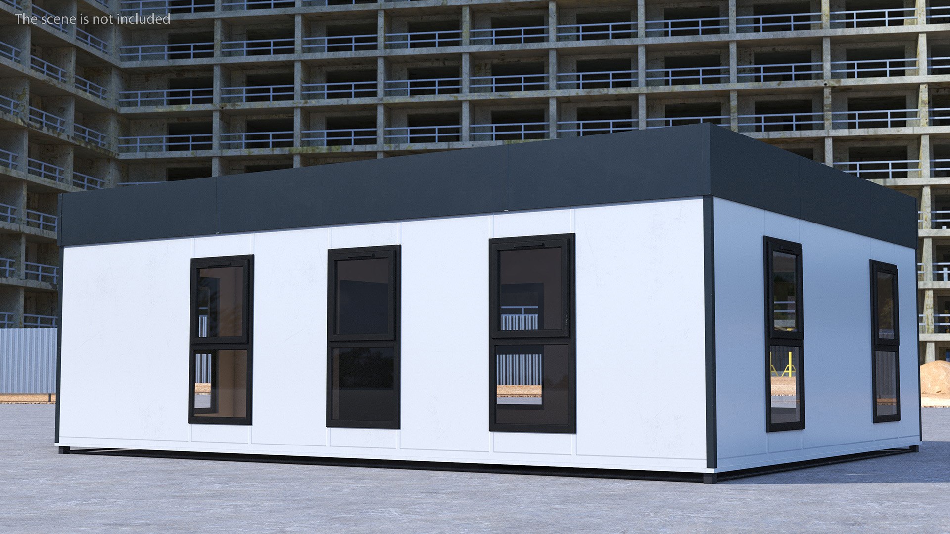 3D Modern Commercial Modular Building - TurboSquid 2180102