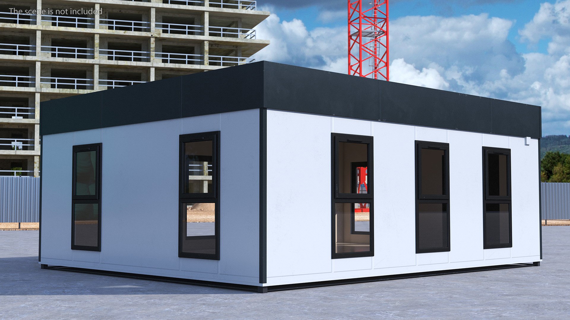 3D Modern Commercial Modular Building - TurboSquid 2180102