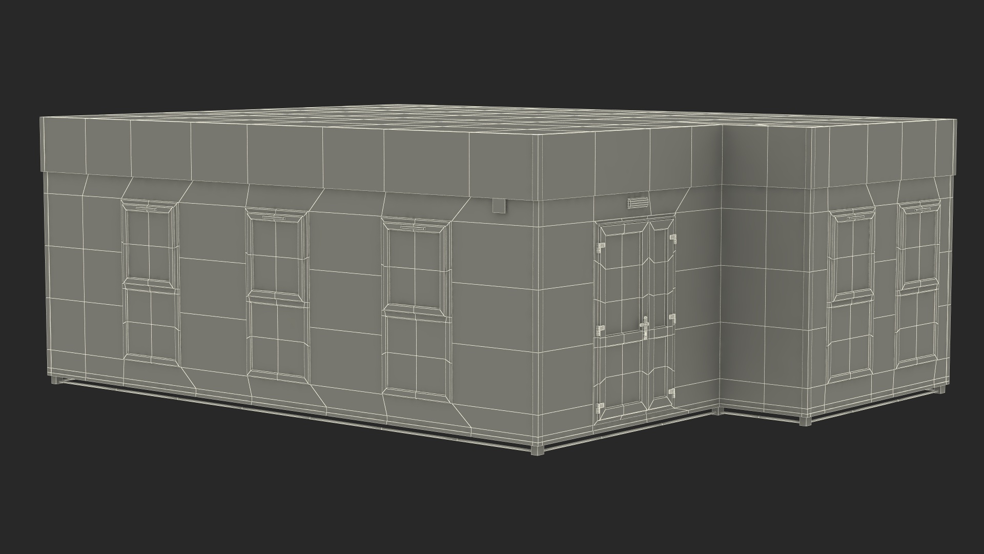 3D Modern Commercial Modular Building - TurboSquid 2180102