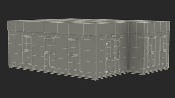 3D модель Современное коммерческое модульное здание - TurboSquid 2180102