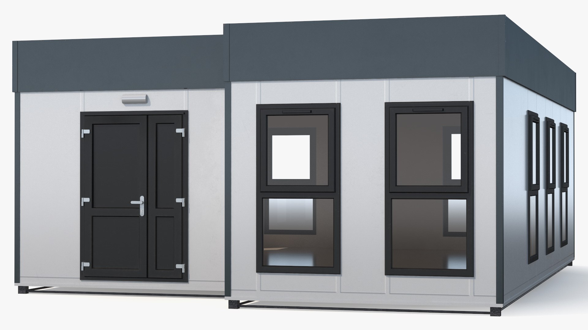 3D Modern Commercial Modular Building - TurboSquid 2180102