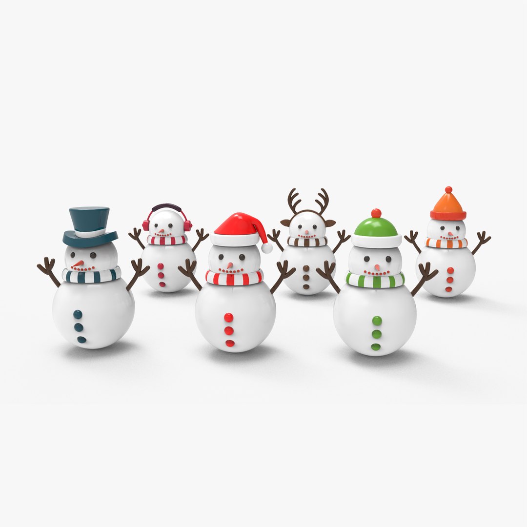 3D snowmen model - TurboSquid 2072043
