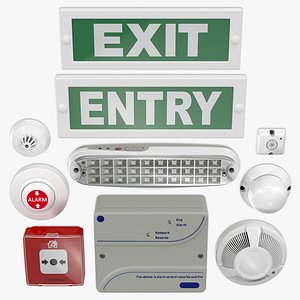 3D Fire Alarm Trio model - TurboSquid 1745913