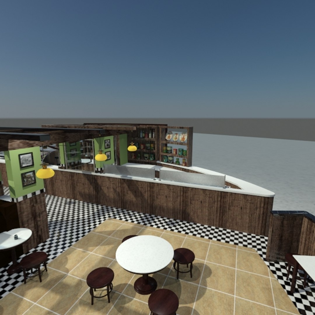 3d Model Cafe Restaurant