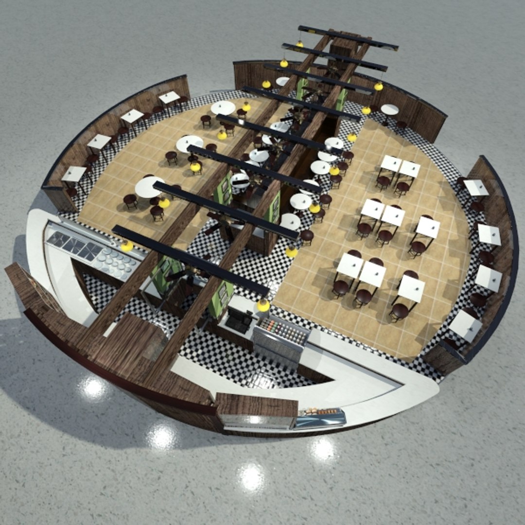 3d Model Cafe Restaurant