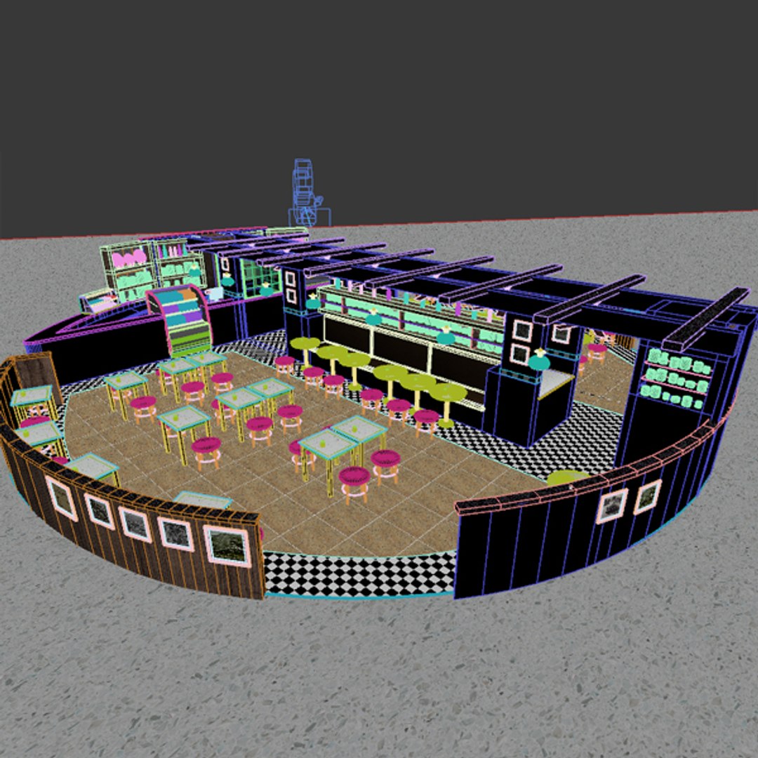 3d Model Cafe Restaurant
