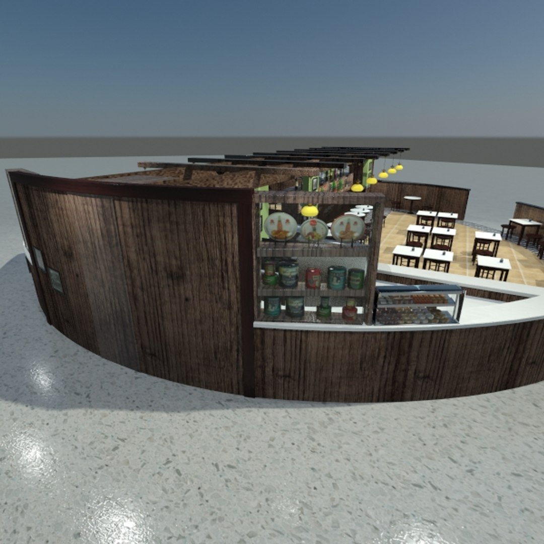 3d Model Cafe Restaurant