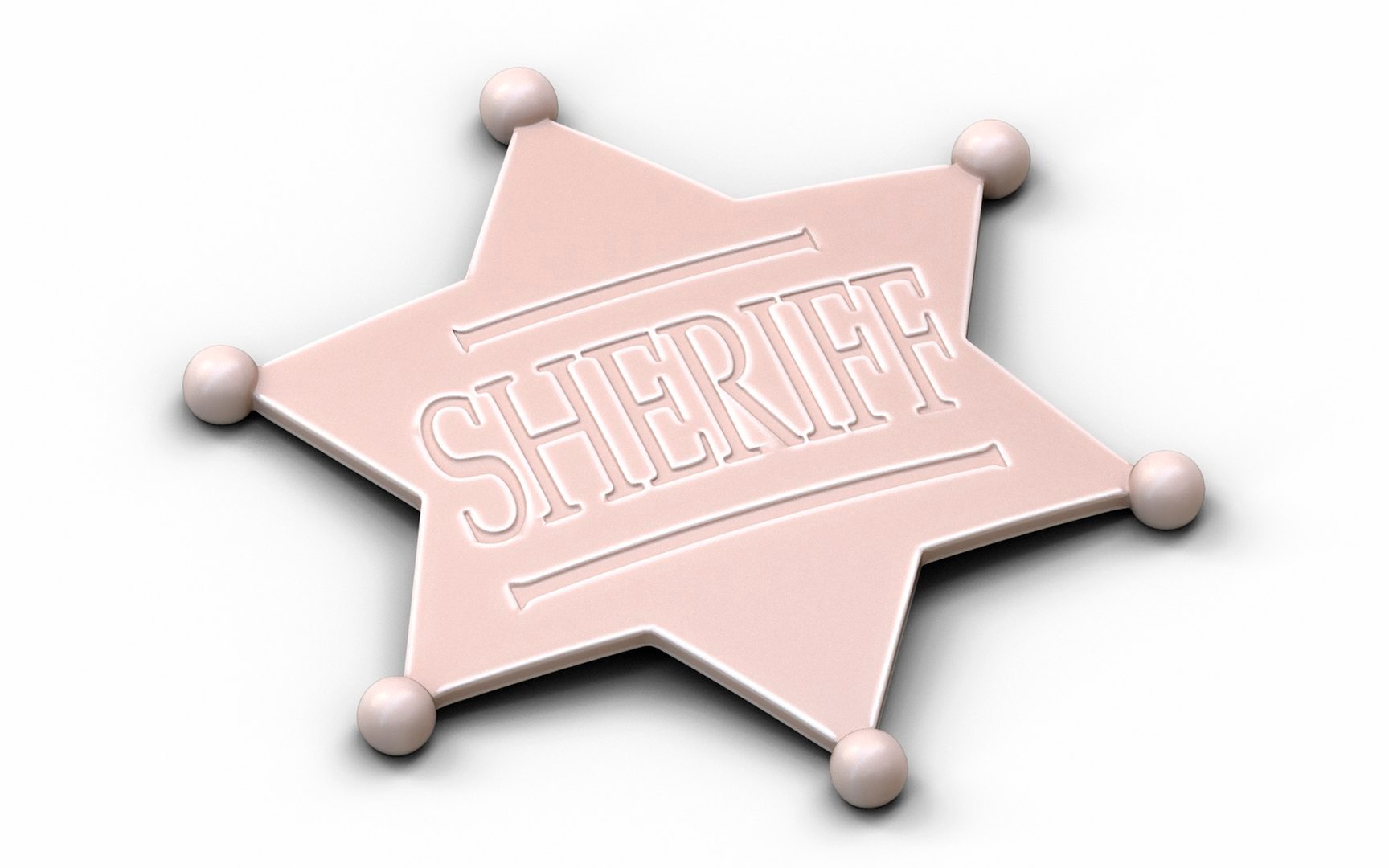 3D Sheriff Badge V2 Model - TurboSquid 2125507