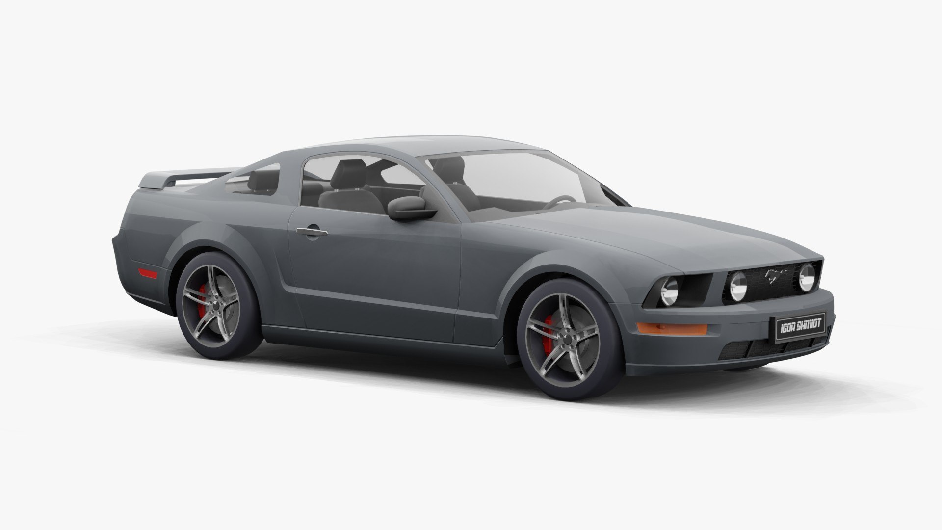 3D model Ford Mustang 2006 lowpoly - TurboSquid 1970876