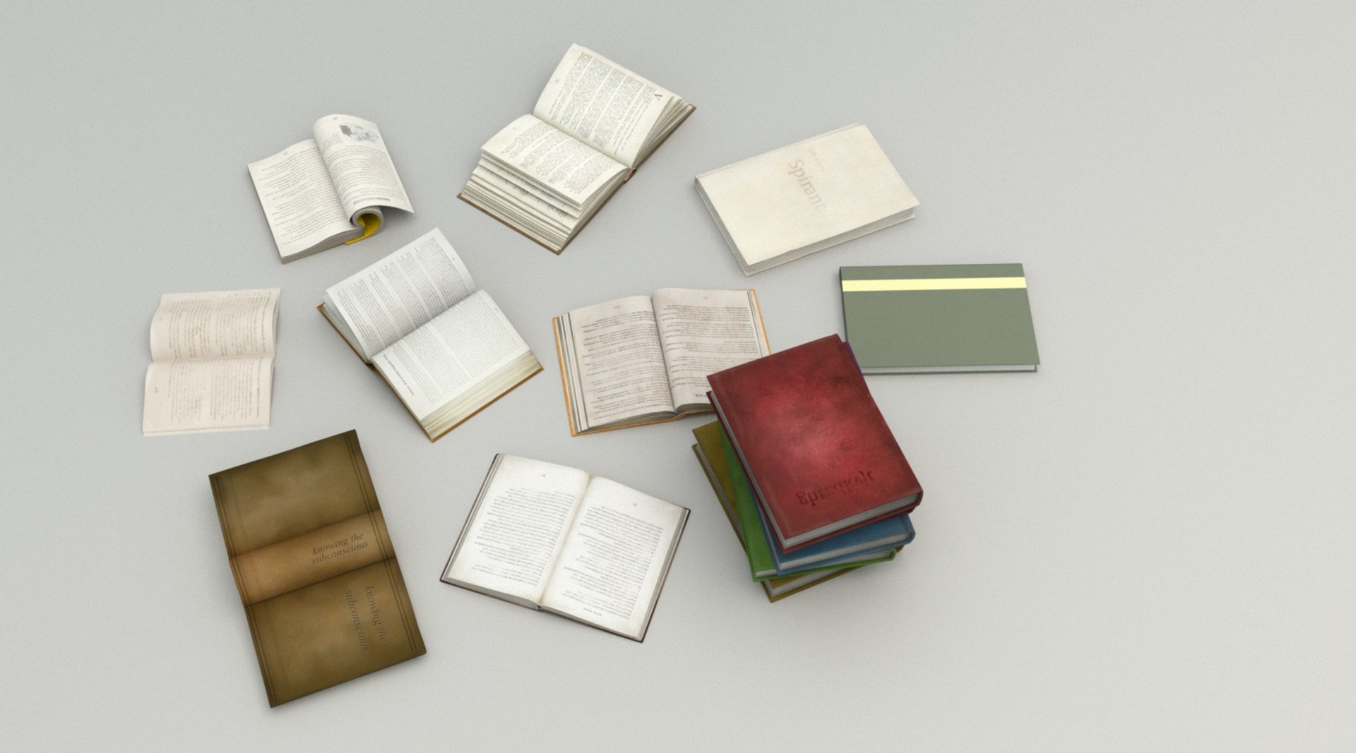 3D Model Books Open Texts - TurboSquid 1477910