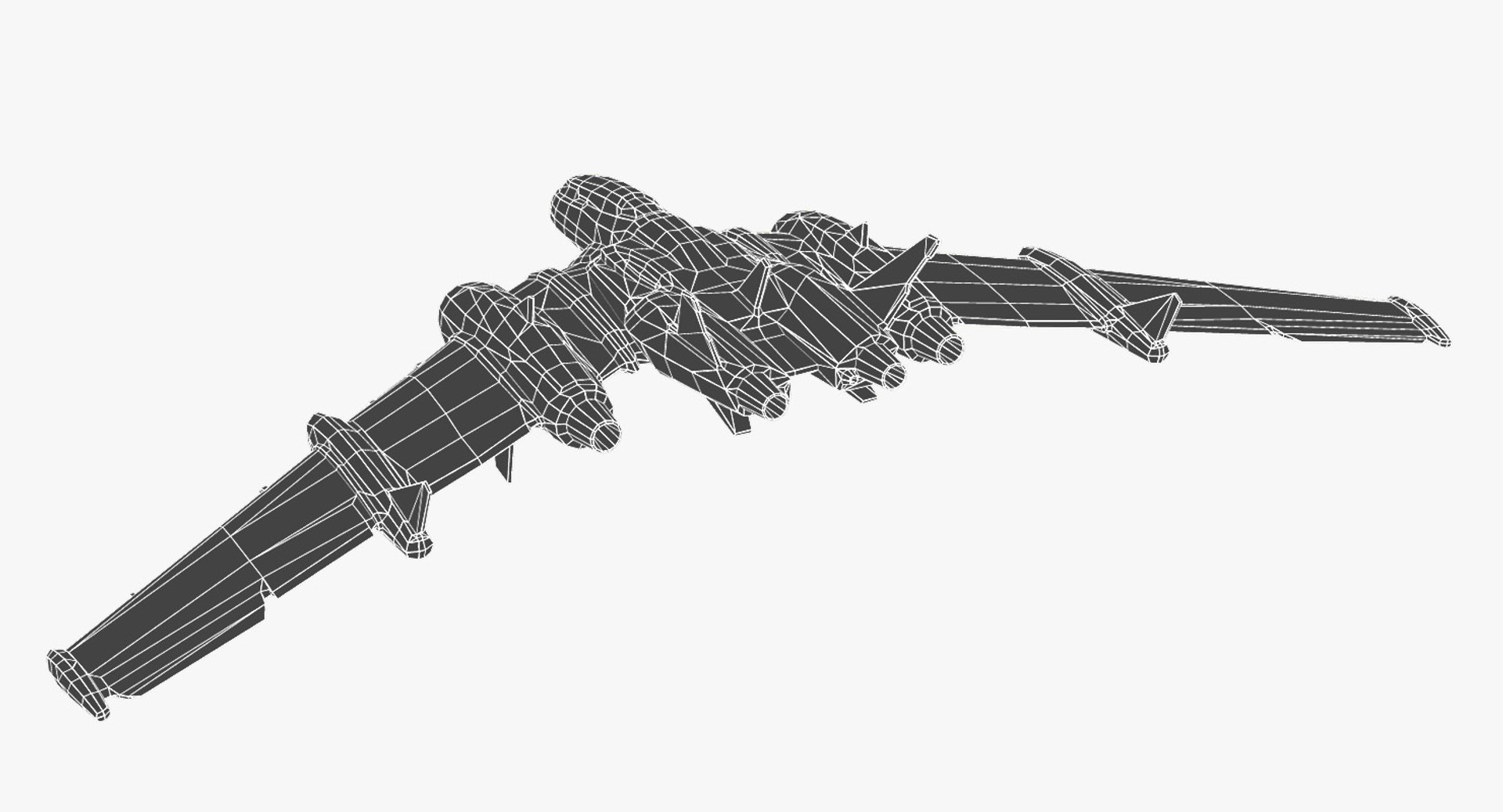 Flying Wing Fictional Aircraft 3d Model