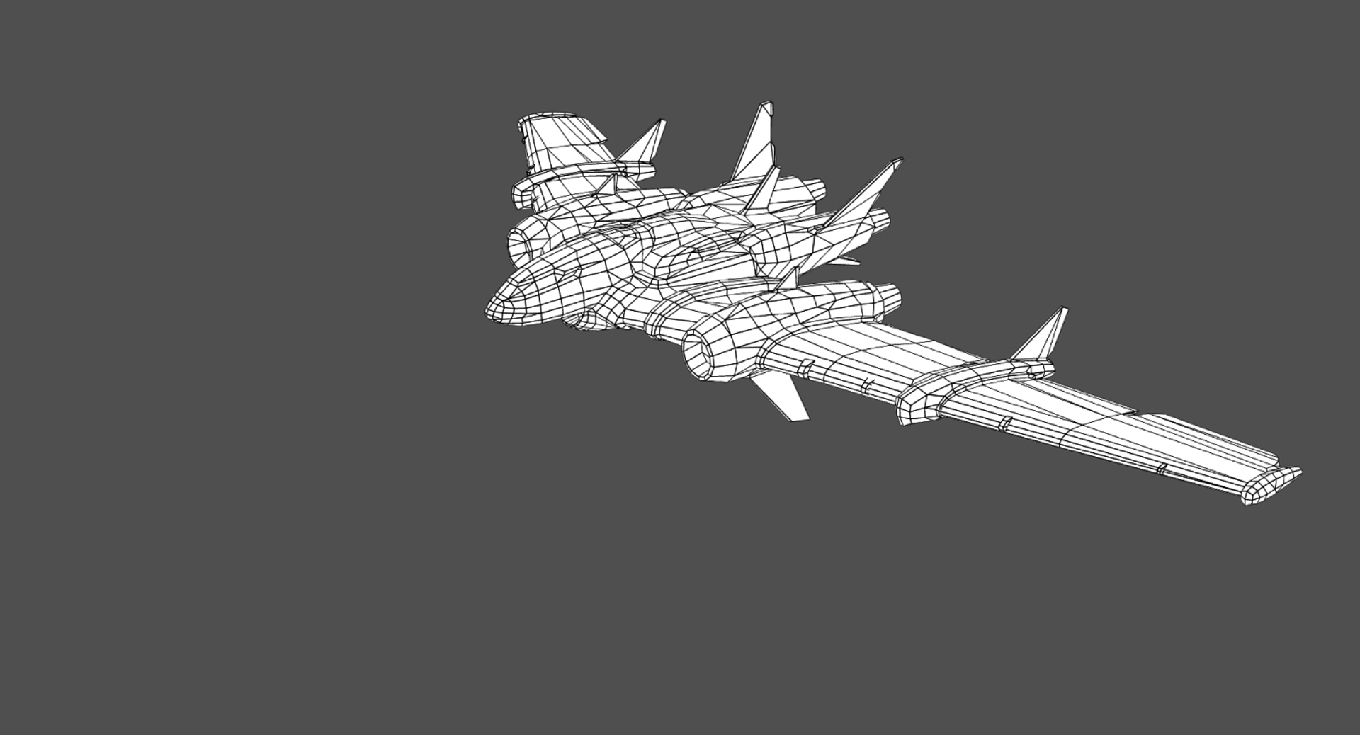 Flying Wing Fictional Aircraft 3d Model