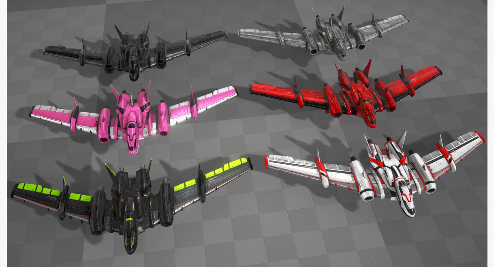 Flying Wing Fictional Aircraft 3d Model