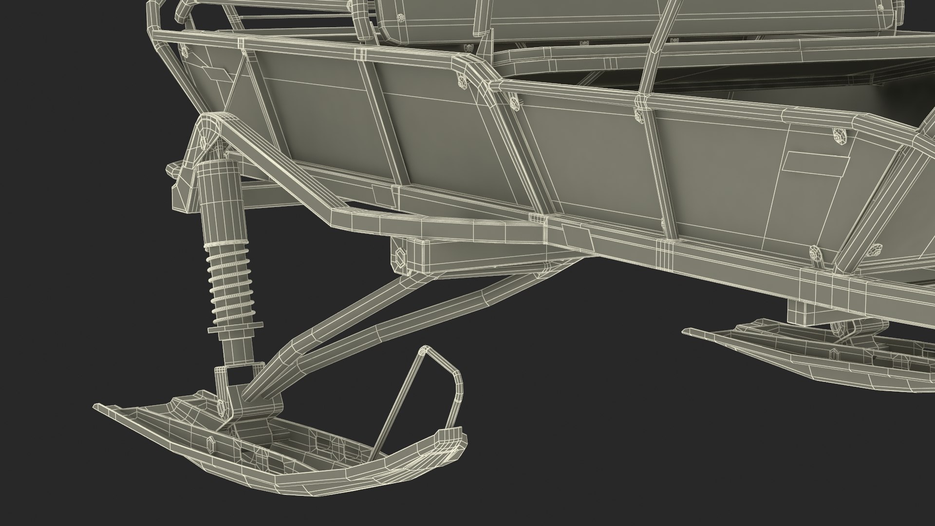 3D Snowmobile Pull Behind Sled - TurboSquid 2274419
