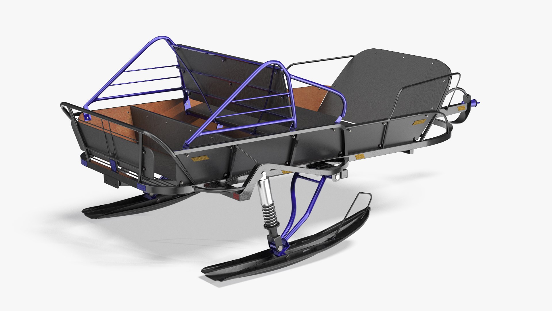 3D Snowmobile Pull Behind Sled - TurboSquid 2274419