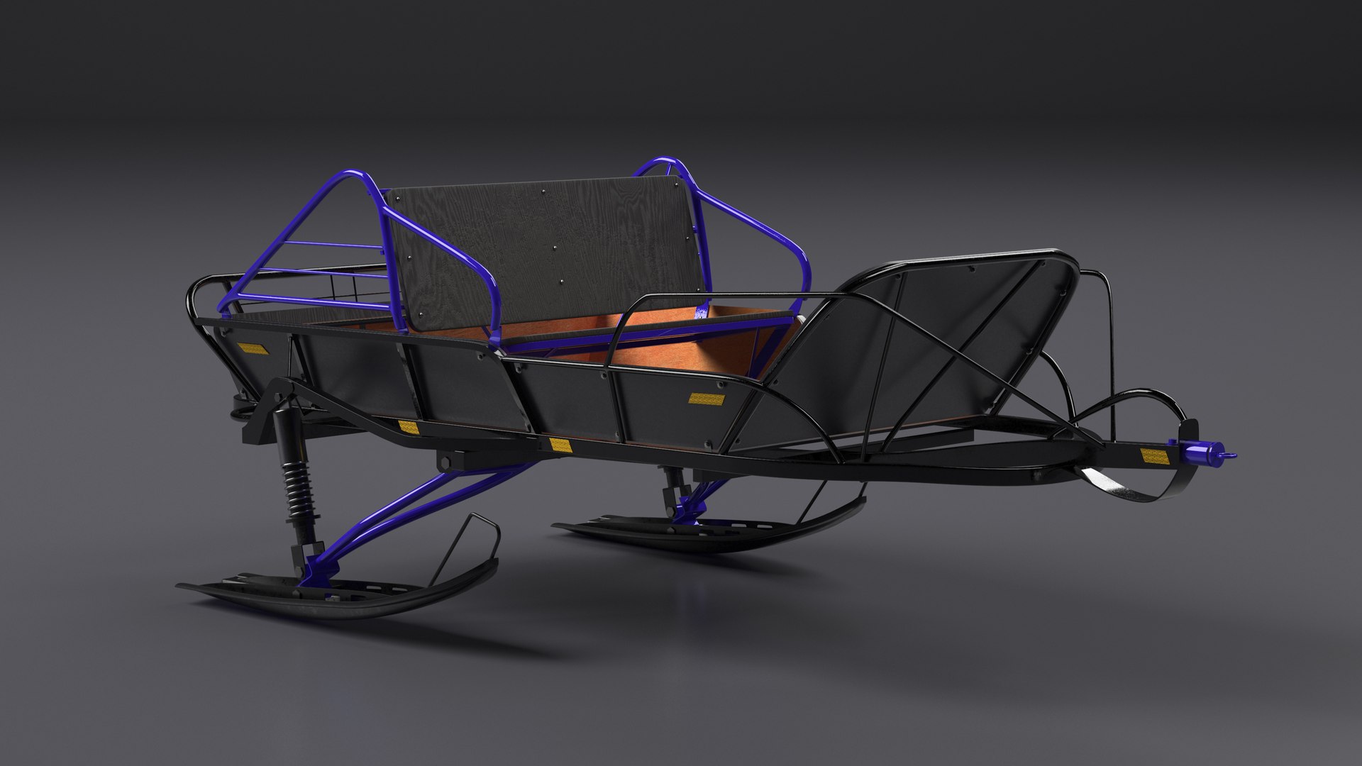 3D Snowmobile Pull Behind Sled - TurboSquid 2274419