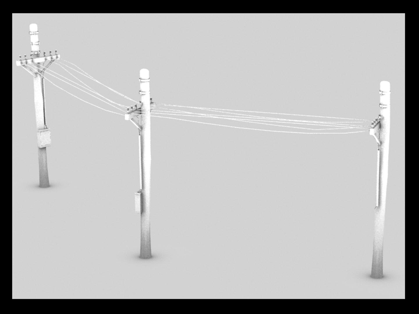 3d model power line