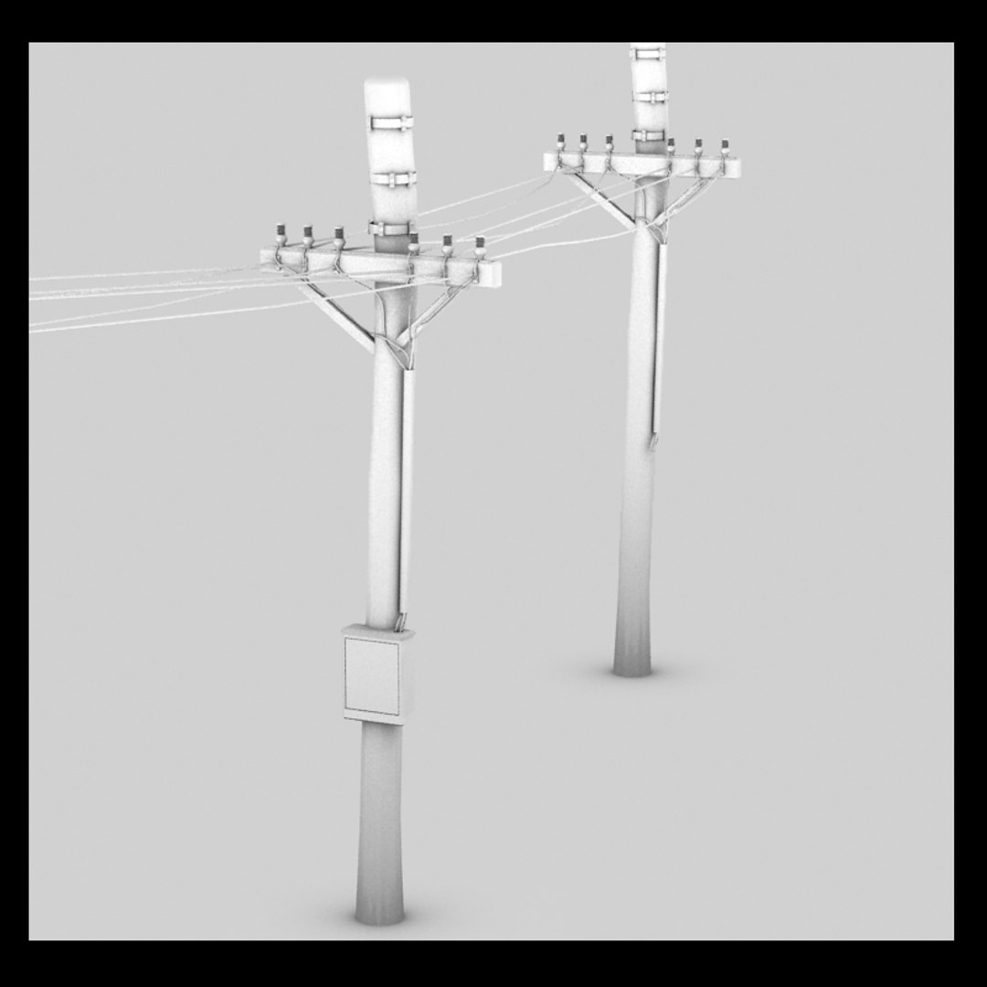 3d model power line