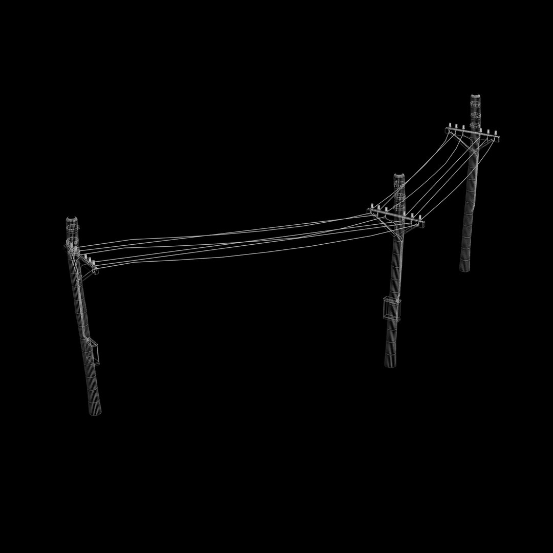 3d model power line