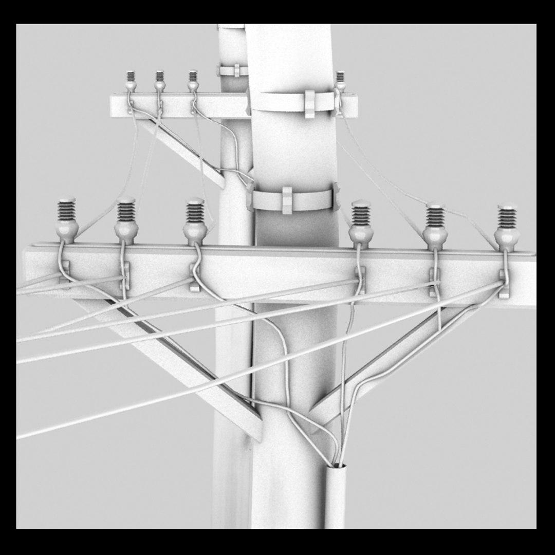 3d model power line